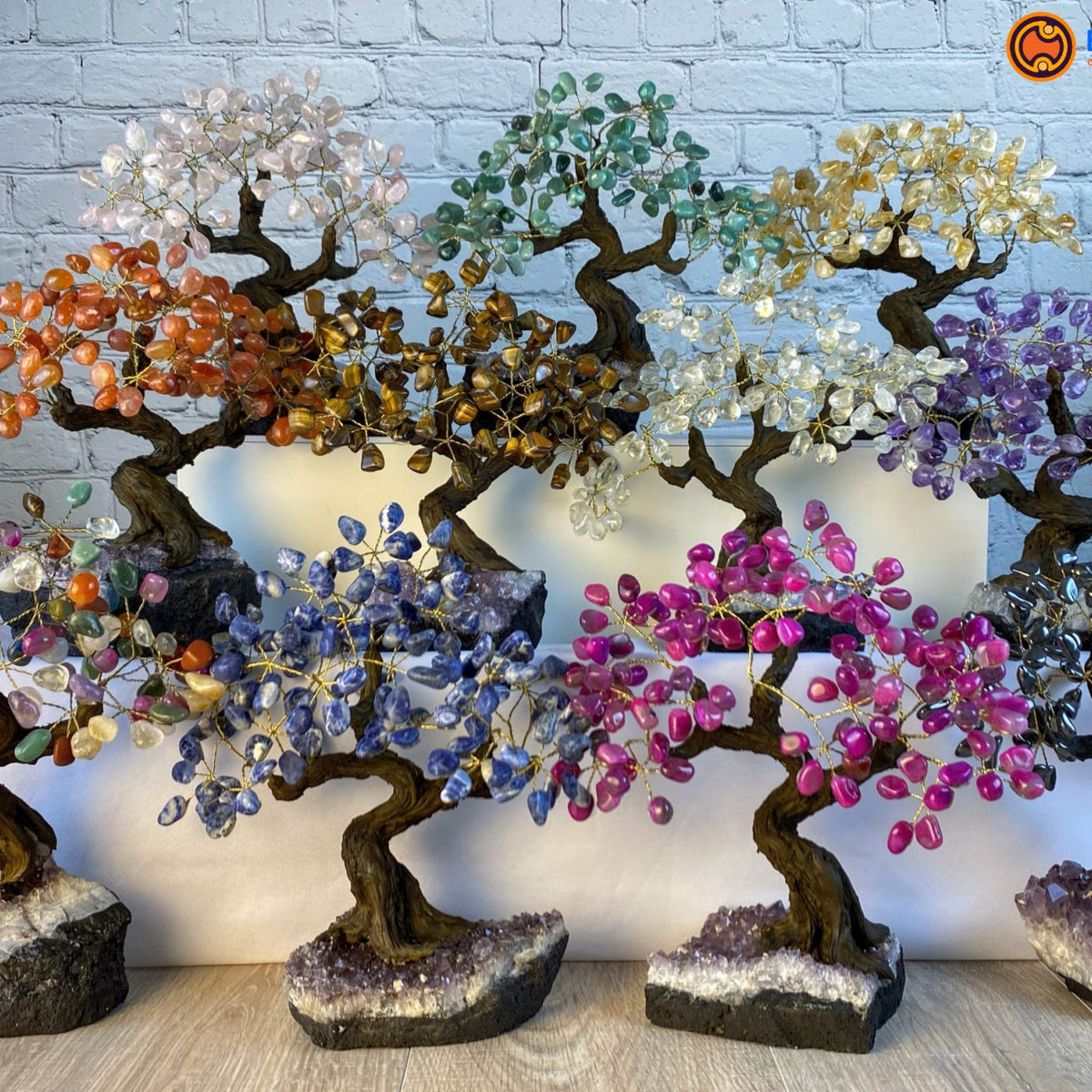 Shop Gemstone Trees 9" Tall With 120 Gems - Brazil Gems