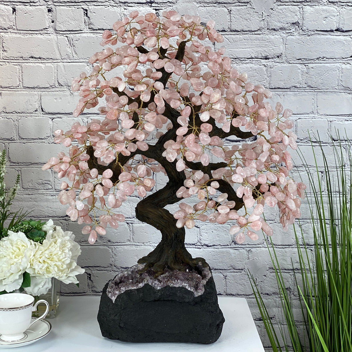 Shop Handmade Rose Quartz Gemstone Trees - Brazil Gems