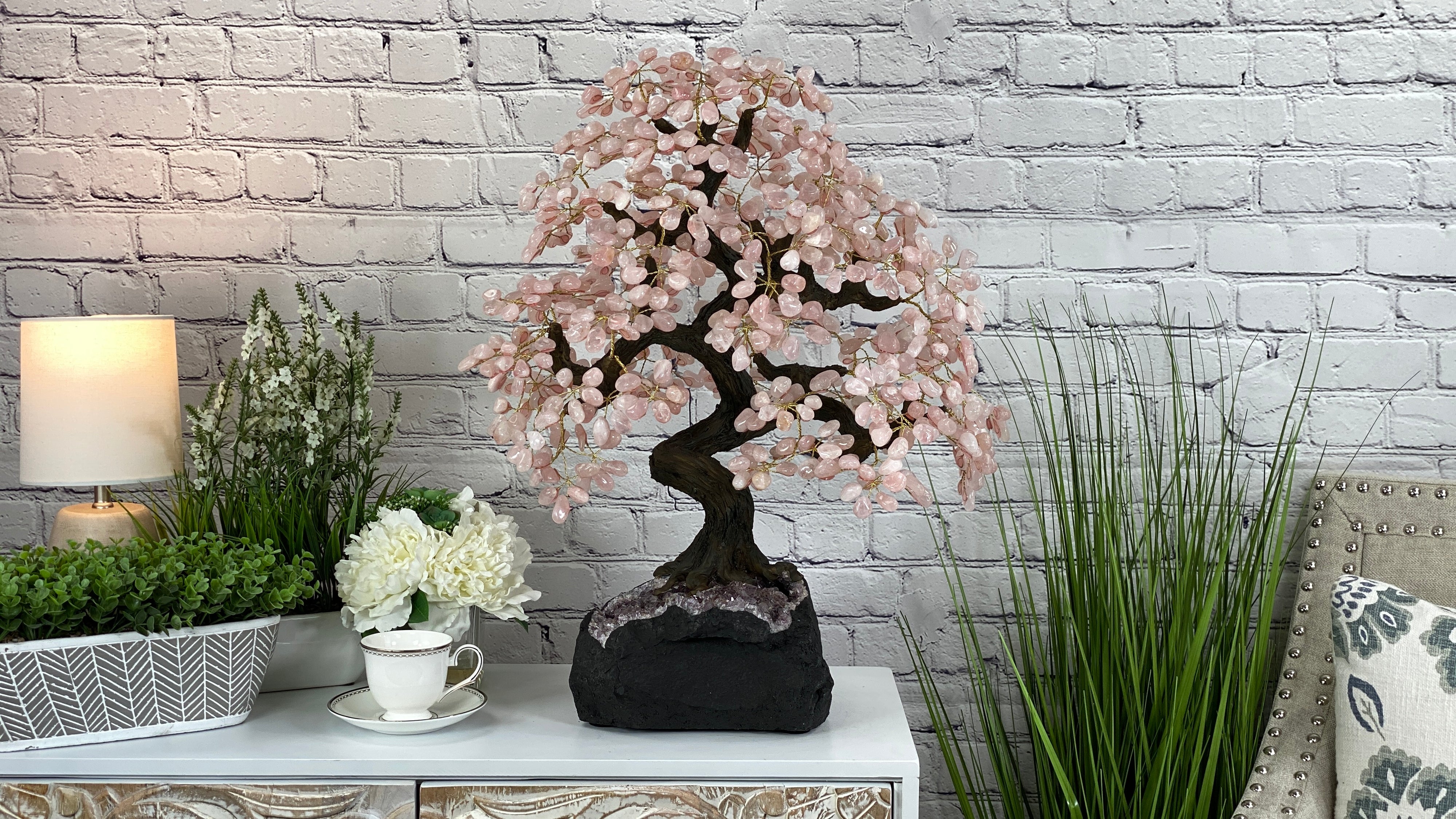 Shop Handmade Rose Quartz Gemstone Trees - Brazil Gems