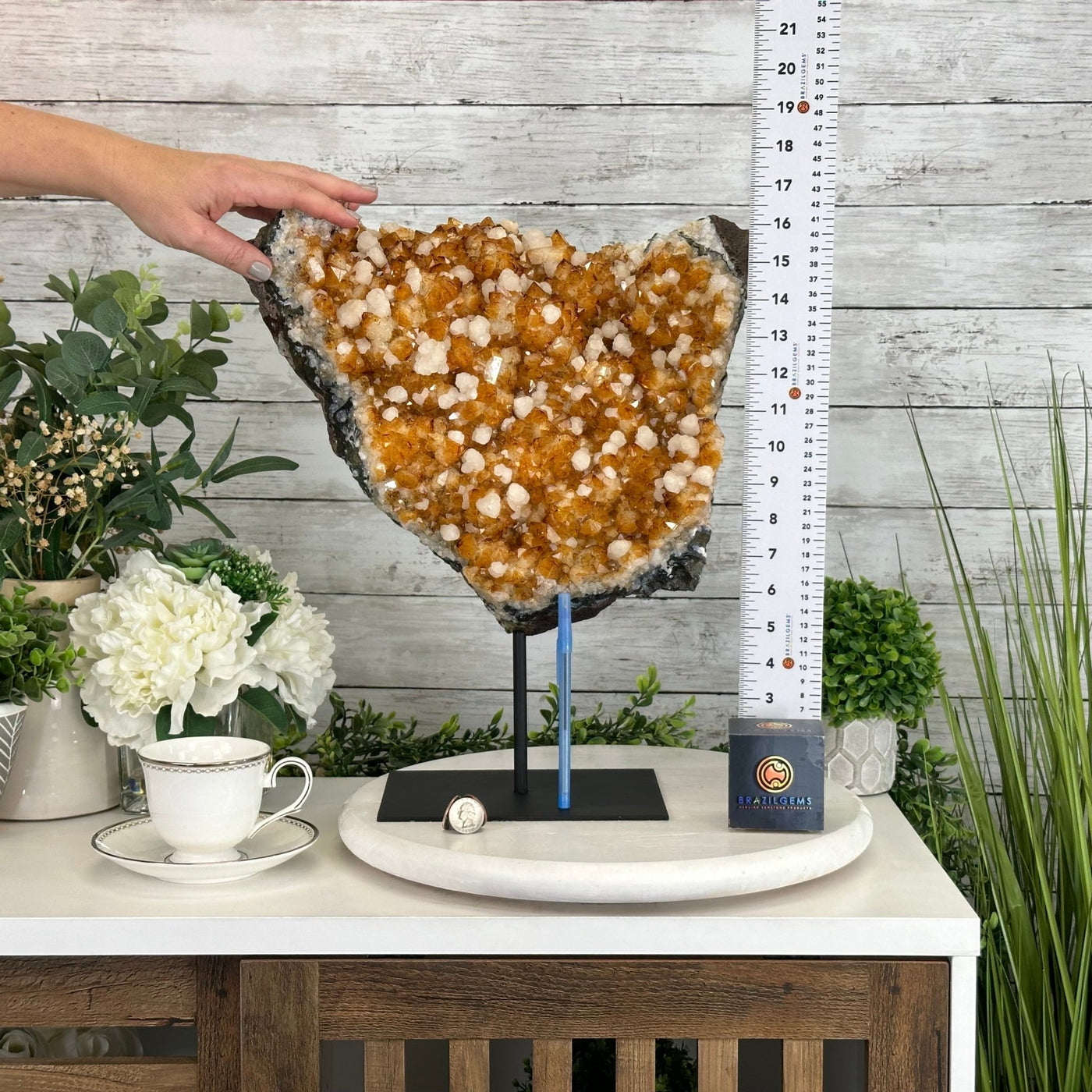 Brazilian Citrine Crystal Cluster by Brazil Gems® #5496-0055 - Brazil Gems