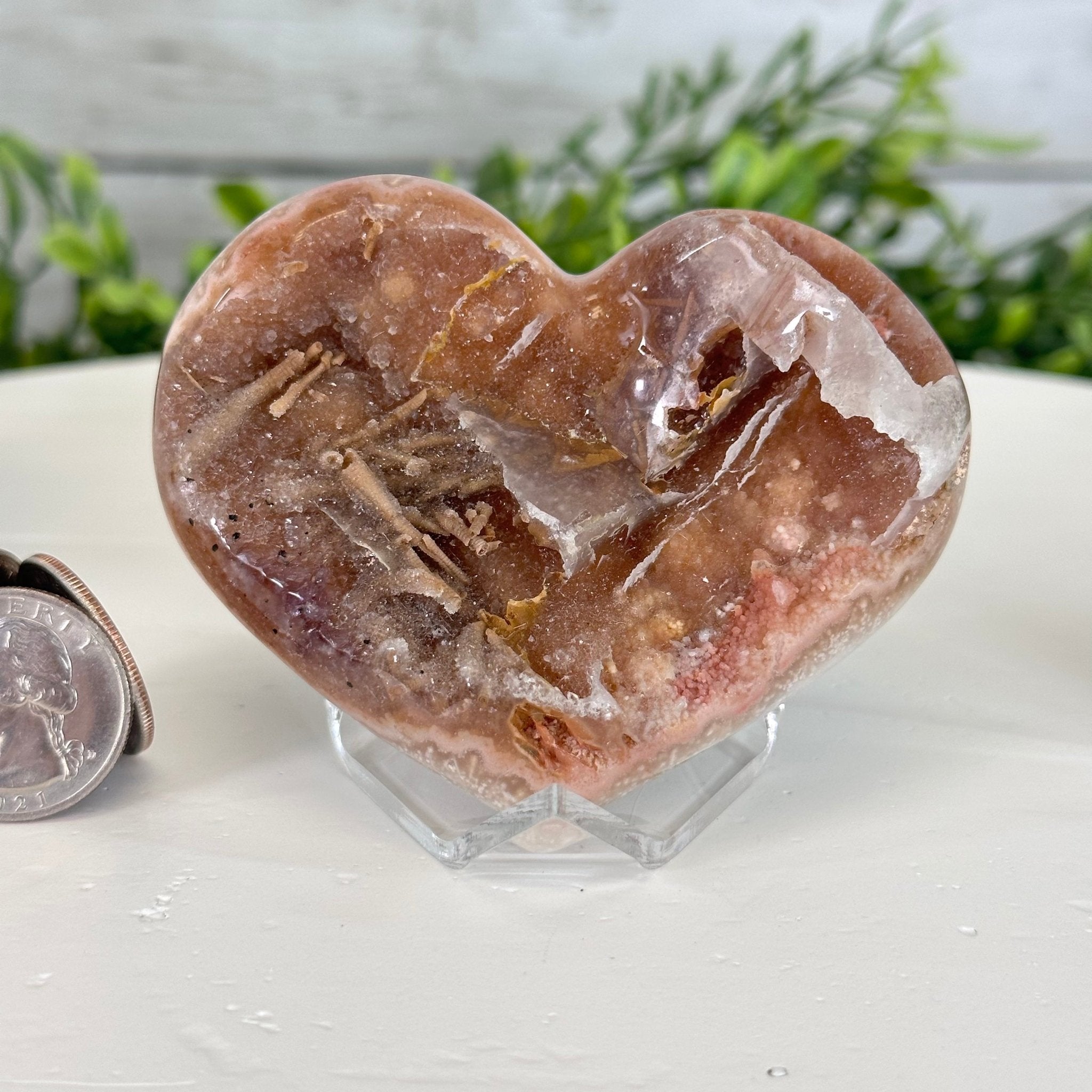 Heart-Shaped Pink Amethyst Geode #5462PK-001 - Brazil Gems
