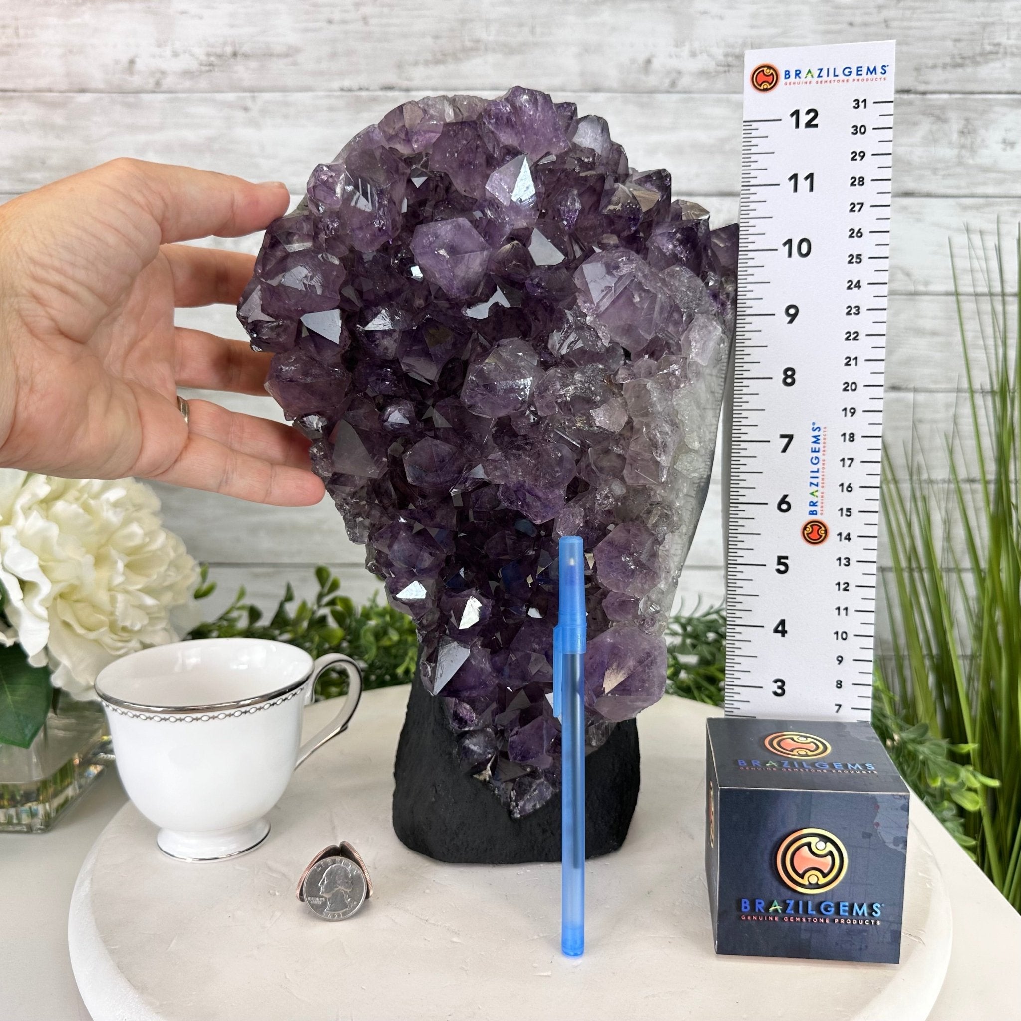 Amethyst Crystal Cluster on a cement base, Model #5614-0091 by Brazil ...