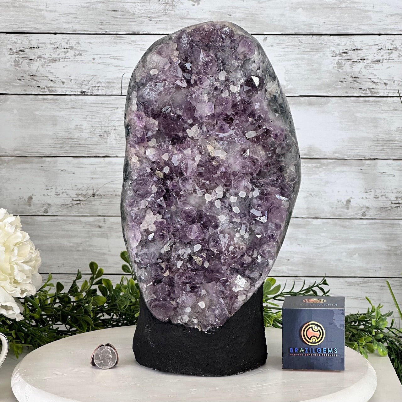 Amethyst Crystal Cluster on a cement base, Model #5614-0078 by Brazil ...